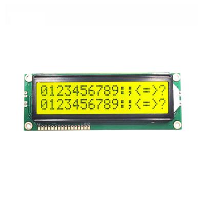 China High Quality Factory Price 1602 Big Character LCD Module  STN Yellow Green Backlight 5V Voltage for sale