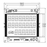 China Factory Wholesale Custom Lcd Display 7 Segment 22 Digit Car Lcd Pin With PCB for Fuel Dispenser for sale