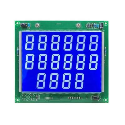 China High-quality16 Digit 7segment Fuel Dispenser 664 Lcd Display Module Blue for sale