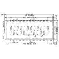 China ET-4944 6 Digit Custom Pin Connect  Lcd Display Tft Module Screen Automotive Motorcycle Lcd Display Screen for Fuel Dispenser for sale