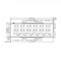 China 56-Pin 6-Digit TN LCD Display with 7 Segment Fuel Dispenser Compatible Genre Segment Displays for sale