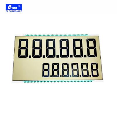 China Transflective Petrol Pump Lcd 12 Digit 7 Segment Fuel Dispenser Lcd Display for sale