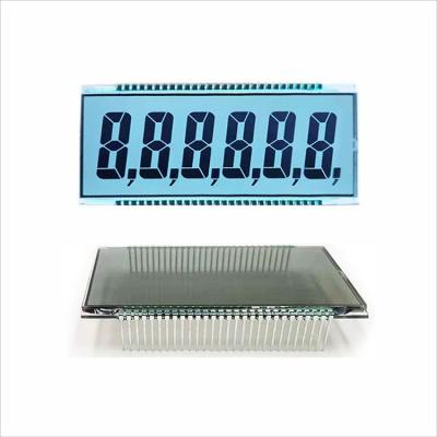 China 6digit 56 Pin Transparent Panel HTN Mono Seven Segment Lcd Panel Fuel Dispenser LCD Display for sale
