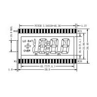 China 2024 New Tn Monochrome  Small TN Lcd Screen Positive 3.5 Digit 7 Segment Transflective Lcd Display for sale