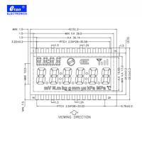 China High Quality TN Type Blue / Yellow Numeric LCD Segment Displays Multi-Purpose Durable Goods for sale