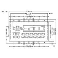 China Factory Customized Eton TN LCD Display 40x24mm 18 Pin Motorcycle Screen Segment with 12 O'clock Viewing Direction for sale