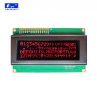 China Monochrome 20x4 STN Display Module with Red Words on Black Background Character Pantalla Ecran Lcd for sale