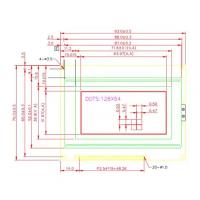 China 128*64 Lcd Display Blue Colour with White Backlight Graphic Lcd Display for sale