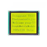 China Stn Type 160128 LCD Monochrome Display with Yellow Green Backlight for Graphic Displays for sale