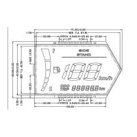 China HTN  poeitive  transflective LCD display 4.5 V 22 PIN motorcycle screen for sale