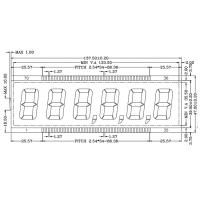 China Custom Lcd Display Module 6 Digit 7 Segment  Lcd Display 70 Pin for Fuel Dispenser for sale
