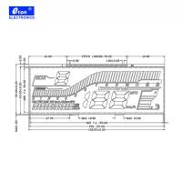 China 6 Digit 7 Segment LCD Display Module 155*50.5mm 6 O'clock Display 70 Pin Fuel Dispenser TN Type for sale