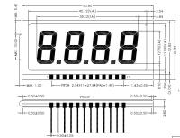 China 4 Digit 7 Segment Segment LCD Display Module With Decimal Points Custom HTN Digital LCD Screen for Instrument Meter for sale