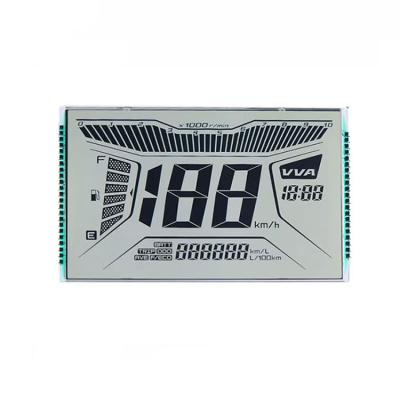 China High Contrast Ratio HTN Negative 4.5V Monochrome Custom Speedometer Segment LCD Display 122x69mm for Motorcycles for sale