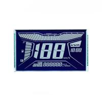 China High Contrast Ratio HTN Negative 4.5V Monochrome Custom Speedometer Segment LCD Display 122x69mm for Motorcycles for sale