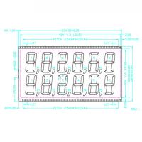China Long  Lasting Clarity 12 Digit 7 Segment Small TN HTN LCD for  Fuel Dispenser Pump LCD Screen Display for sale