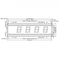 China Custom 4 Digit 7 Segment TN Lcd Display for Fuel Dispenser Positive  with Pin Connector Lcd Display for sale