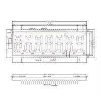 China Custom Lcd 7 Segment 7 Digits Lcd Screen TN Car Lcd Display for Fuel Dispenser for sale