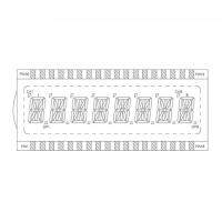 China Transflective 14-Segment TN LCD Display Module with Twisted Nematic Backlight Character Display 52.00mm X 22.00mm X 2.80mm for sale