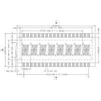 China Transflective 14-Segment TN LCD Display Module with Twisted Nematic Backlight Character Display 52.00mm X 22.00mm X 2.80mm for sale