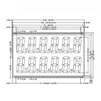 China Wholesale Lcd Screen Monochrome Display 7 Segment 12 Digit TN Car LCD Display for Fuel Dispenser for sale