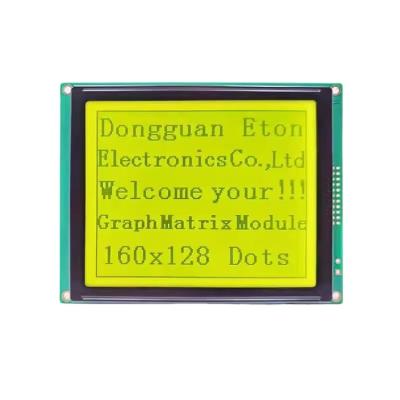 China 5.0V Yellow Green STN Graphic LCD 160x128 Module Five Inch LCD Screen Display Panel with Housing Case Enclouser for sale