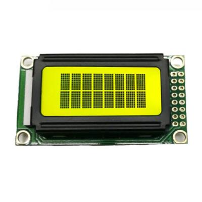 China Superior Quality ST7066U STN Positive, Yellow Green Transflective Screen Lcm 8*2 0802 8x2 Character Lcd Display Module for Aud for sale
