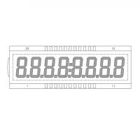 China Wholesale 8 Blue Yellow Digit STN LCD Display From Chinese Manufacturer for Customized Products for sale