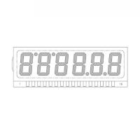 China Custom 6 Digits 7 Segment LCD Screen, TN Segment Type LCD Display Module for Industrial Meter Equipment for sale
