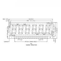 China Custom 6 Digits 7 Segment LCD Screen, TN Segment Type LCD Display Module for Industrial Meter Equipment for sale