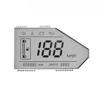 China TN Segment Type LCD Module for Motorbike Dashboard, Custom LCD Screen with Odometer Trip Meter Warning Symbols for sale