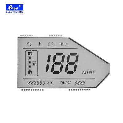 China TN Segment Type LCD Module for Motorbike Dashboard, Custom LCD Screen with Odometer Trip Meter Warning Symbols for sale