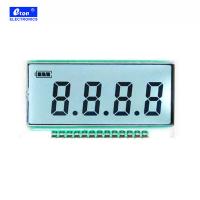 China High Quality Lcd 7 Segment Lcd Glass 5 Digit 7 Segment Display 14 Pins TN Positive Custom Small Size Lcd Panel for sale