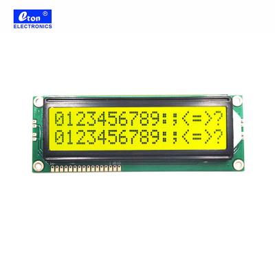 China High Quality Factory Price 1602 Big Character LCD Module  STN Yellow Green Backlight 5V Voltage for sale