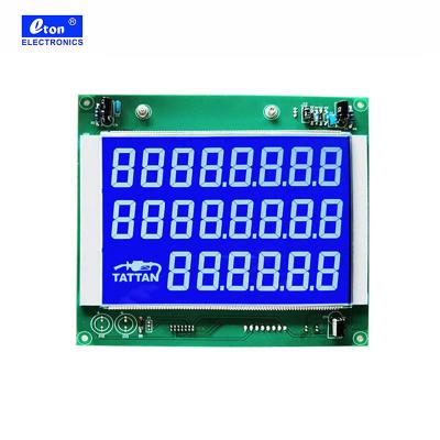China Factory Wholesale Custom Lcd Display 7 Segment 22 Digit Car Lcd Pin With PCB for Fuel Dispenser for sale