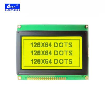 China Yellow Green Color COB Dot matrix  St7565r 12864 Lcd Display 128x64 LCD Module for sale
