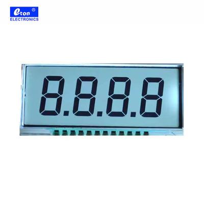 China 4 Digit TN 7 Segment LCD Glass Panel with Metal Pin Connection for sale