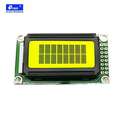 China Superior Quality ST7066U STN Positive, Yellow Green Transflective Screen Lcm 8*2 0802 8x2 Character Lcd Display Module for Aud for sale