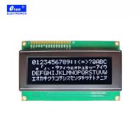 China monochrome character i2c white lcd display 20x4 with white words and black background for instrument for sale