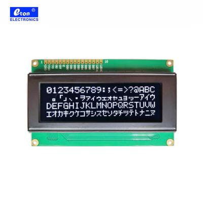 China monochrome character i2c white lcd display 20x4 with white words and black background for instrument for sale