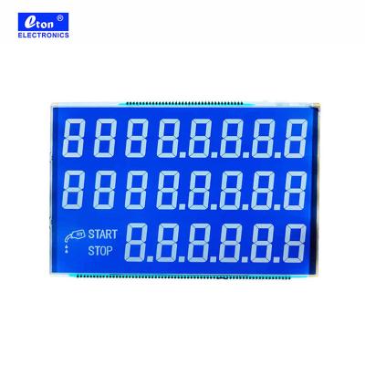China ET-S4936 22digit 9 Segment Lcd Large Dimension Tn Mono Fuel Dispenser Lcd Display for sale