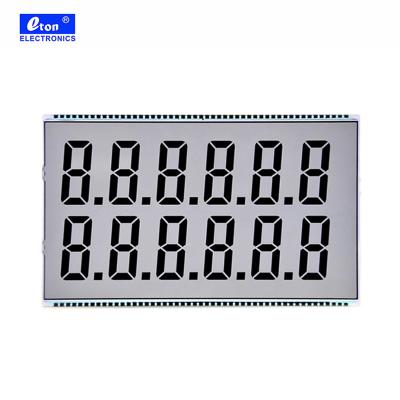 China Wholesale Transflective TN LCD Screen Monochrome 7 Segment 12 Digit Display 5.0V 64Hz for Fuel Dispenser Wide Temperature Range for sale