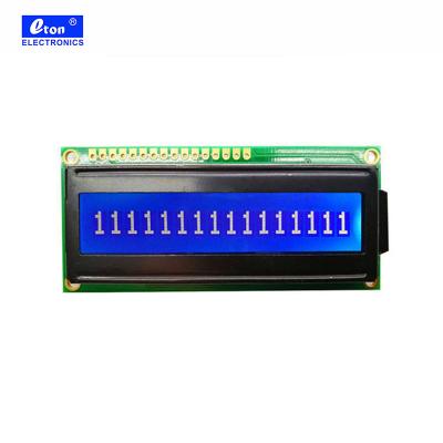 China 128x64 Resolution TFT LCD Display Module 80x36MM with 16x1 Yellow Green Characters and 1601 LED Backlight Option for sale