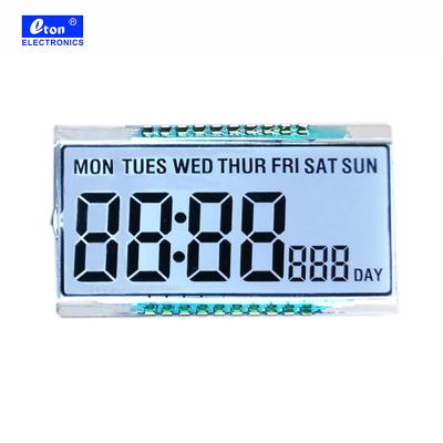 China Custom TN Lcd Monochrome LCD White Electronic Digital Clock Lcd Display Screen for sale