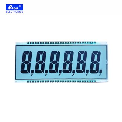 China 6digit 56 Pin Transparent Panel HTN Mono Seven Segment Lcd Panel Fuel Dispenser LCD Display for sale