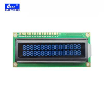 China Small Alphanumeric LED Backlight Display 2x16 Character STN Panel LCD Cob Type Monochrome for sale
