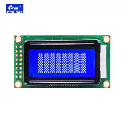 China Custom 0802 Lcd 16 Pin Display 8x2 Character Blue LCD Module for sale