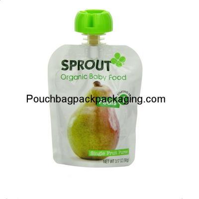 China 3.17oz stand up spout pouch for baby food, BPA free and food safety for sale