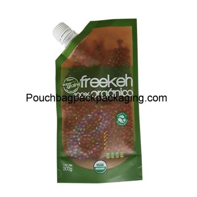 China Laminated Stand up spout pouch, stand up bag for seed 300g or more for sale