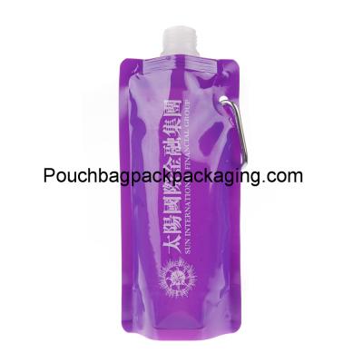 China Plastic bottle pouch with spout, portable stand up pouch from China for sale